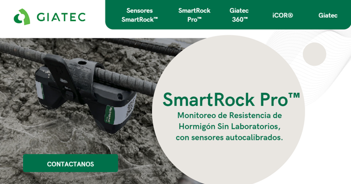 SmartRock Pro - Sensor de Hormigón Autocalibrado sin Curva de Madurez